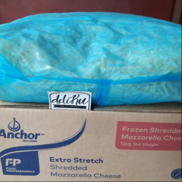 Jual Mozzarella parut anchor 1kg/ anchor shredded mozarella extra ...