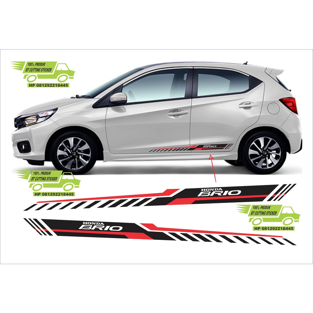 Jual BT sticker mobil brio stiker brio sticker list bawah pintu mobil ...