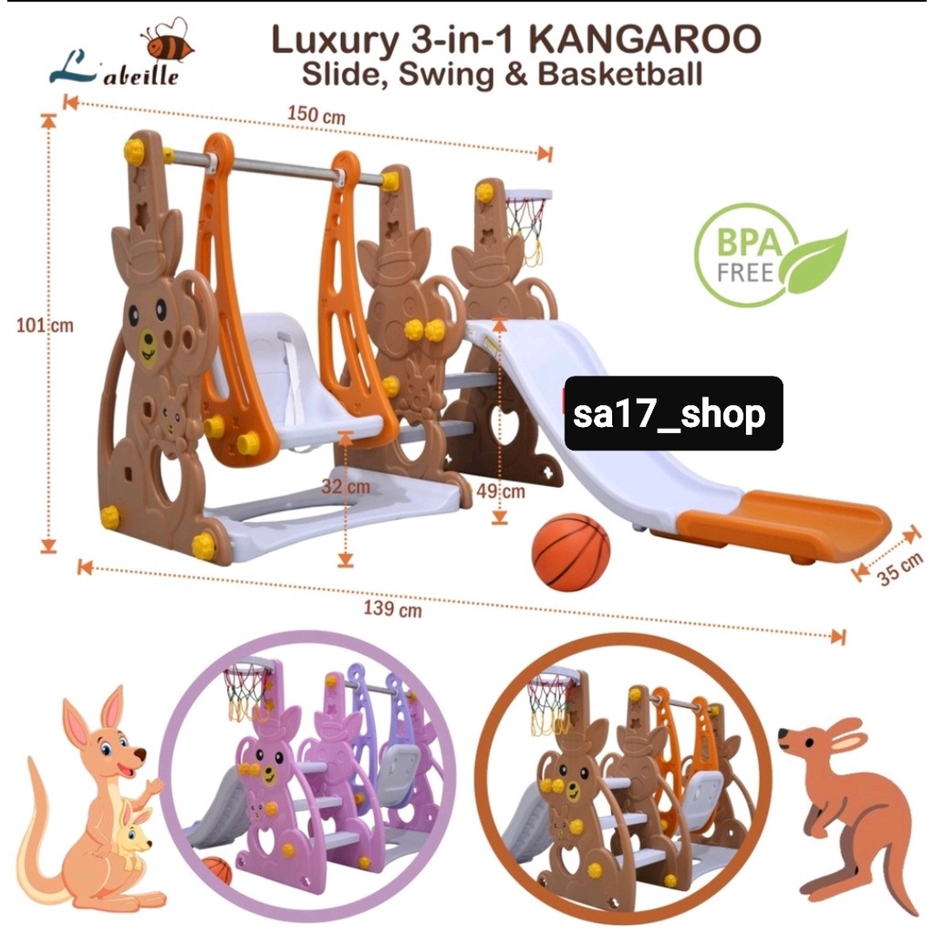 Jual Luxury Kangaroo Slide perosotan prosotan ayunan anak Labeille KC ...