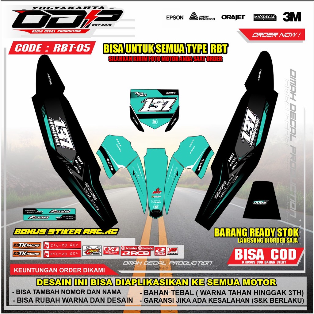 Jual DECAL RBT BODY JUPITER YAMAHA VEGA NEW FULL BODY DEKAL STICKER ...
