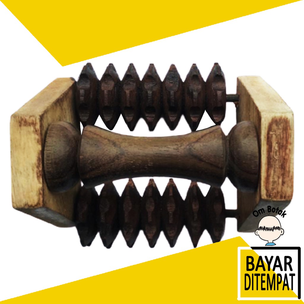 Jual Alat Pijat Roda Gerigi Dua Kayu Sonokeling Roll Punggung / Alat ...