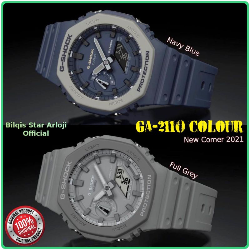 Jual Casio Terbaru G-shock GA-2110 Carbon Core Dual Time Tali Karet ...
