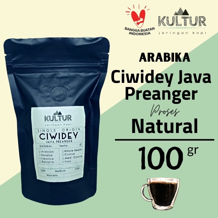 Jual COFFEE BEAN BIJI KOPI ARABIKA CIWIDEY NATURAL PROCESS 100 GR ...