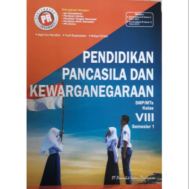 Jual Buku PR/LKS PPKN kelas VIII, 8 semester 1 (K13 revisi 2018, cetakan 2019) intan pariwara ...
