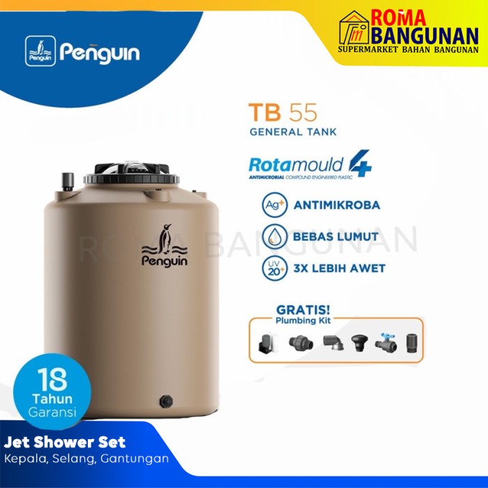 Jual TANGKI AIR / TOREN AIR / TANDON PENGUIN TB 55 / TB55 520 Liter - Biru | Shopee Indonesia