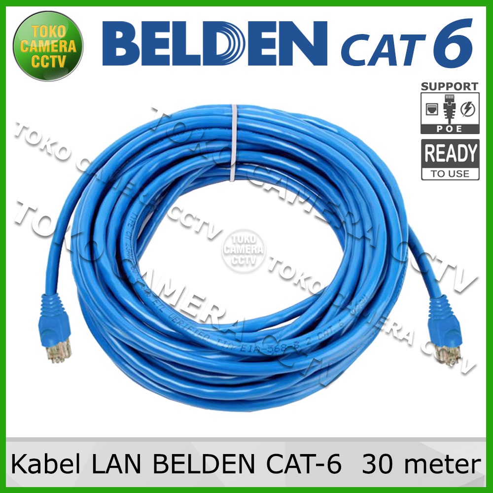 Jual KABEL LAN BELDEN CAT6 30 meter / UTP BELDEN CAT 6 30m | Shopee Indonesia