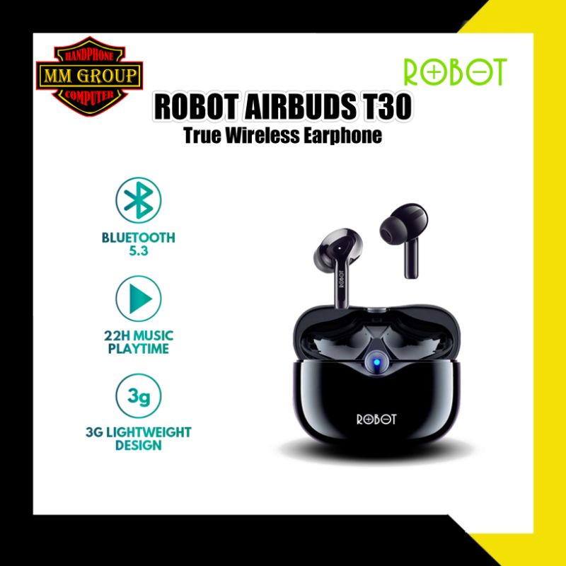 Jual Robot Wireless Earphone Airbuds T30 Original True Wireless ...