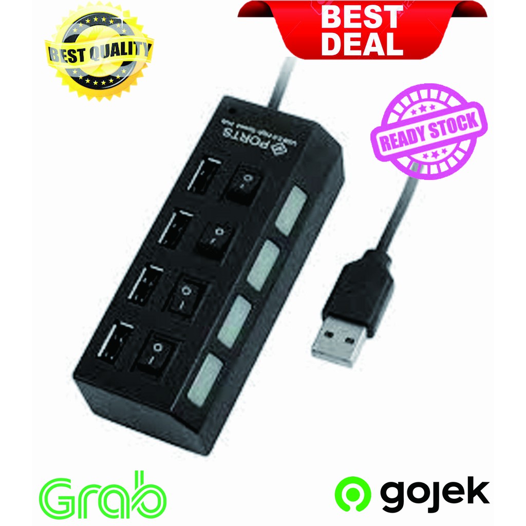Jual Hub USB Saklar 4 Port - USB Hub Saklar On/Off High Speed | Shopee Indonesia