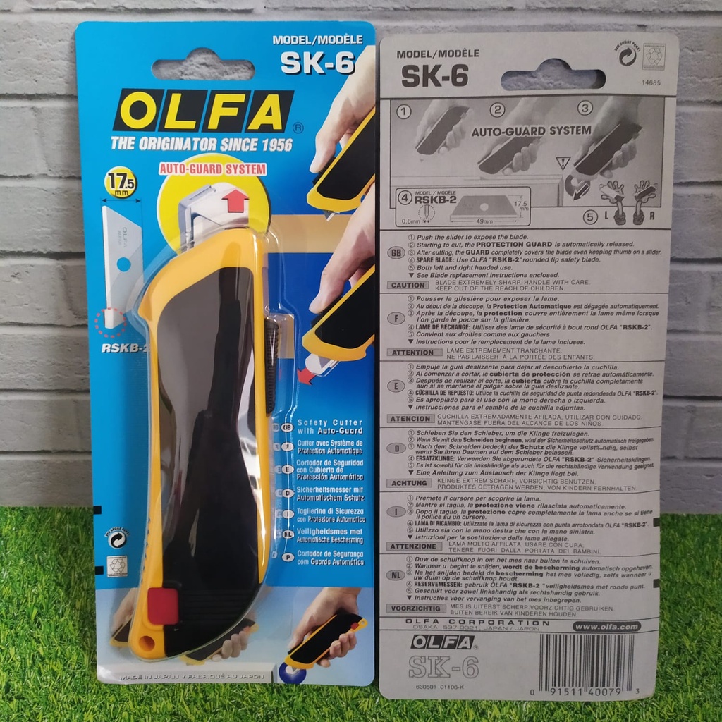 Jual OLFA SK-6 Pisau Safety Cutter Extra Protection Safety Knife | Shopee Indonesia