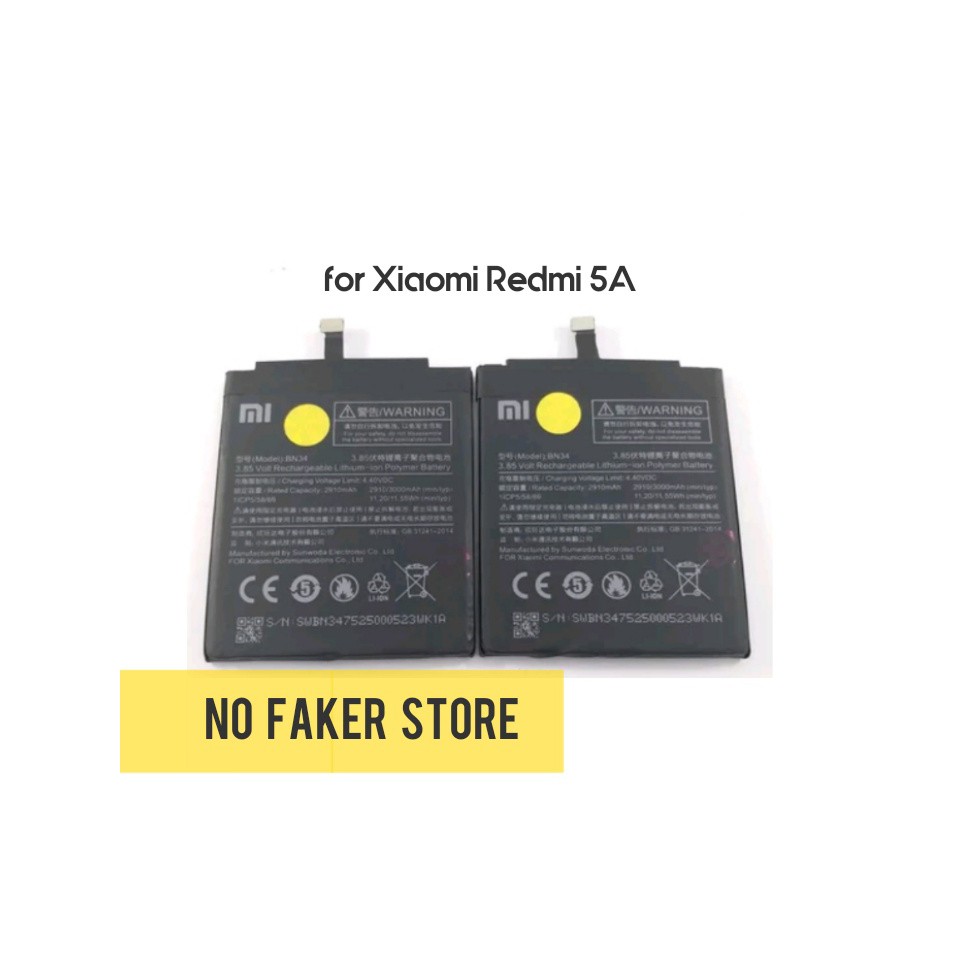 Jual Baterai / Batre Xiaomi Redmi 5A (BN34) | Shopee Indonesia