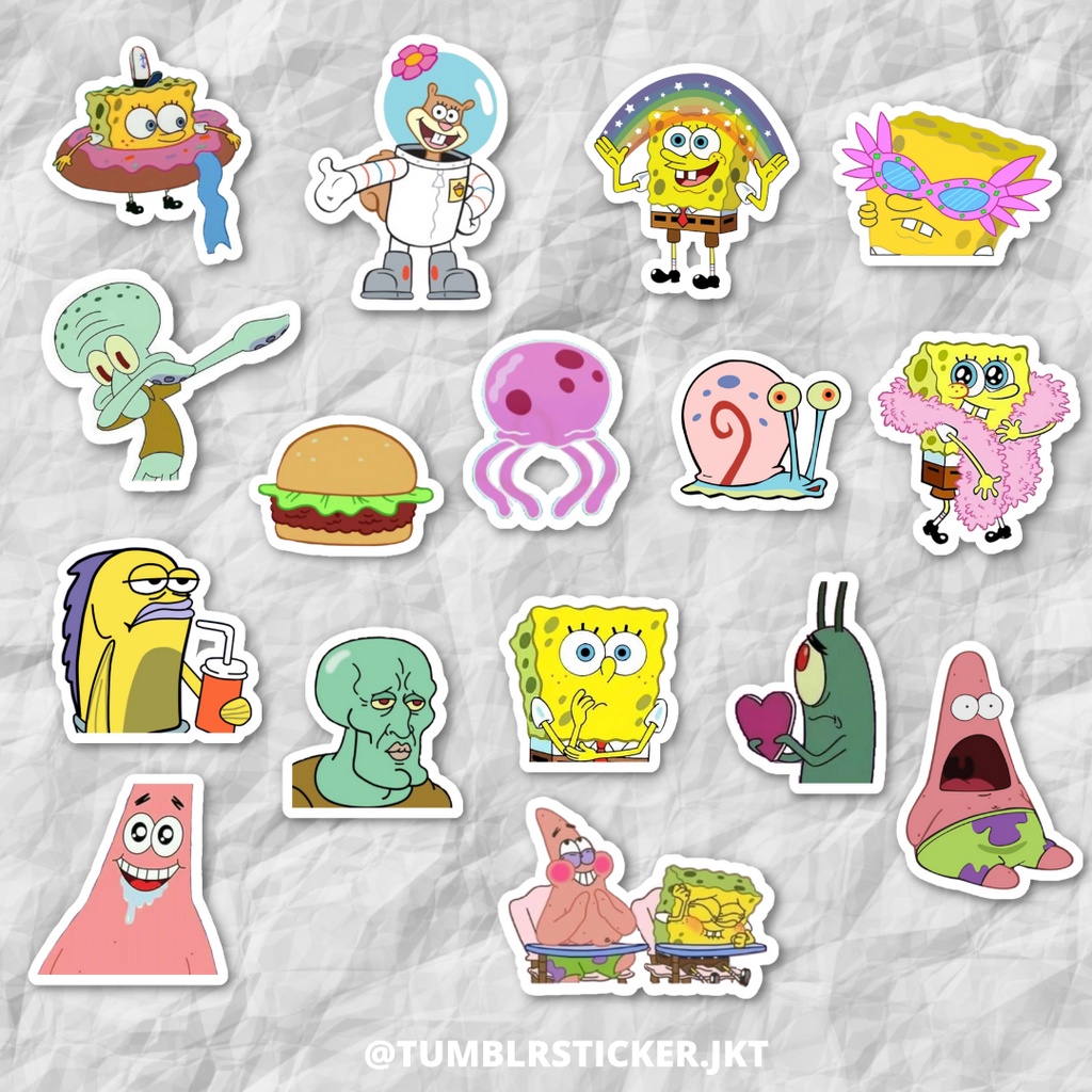 Jual STICKER AESTHETIC SPONGEBOB PACK | STICKER TUMBLR LAPTOP | STICKER ...