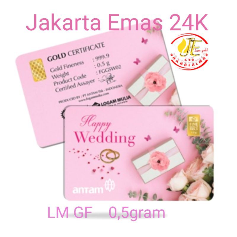 Jual emas antam gift series 0,5 gram happy wedding | Shopee Indonesia