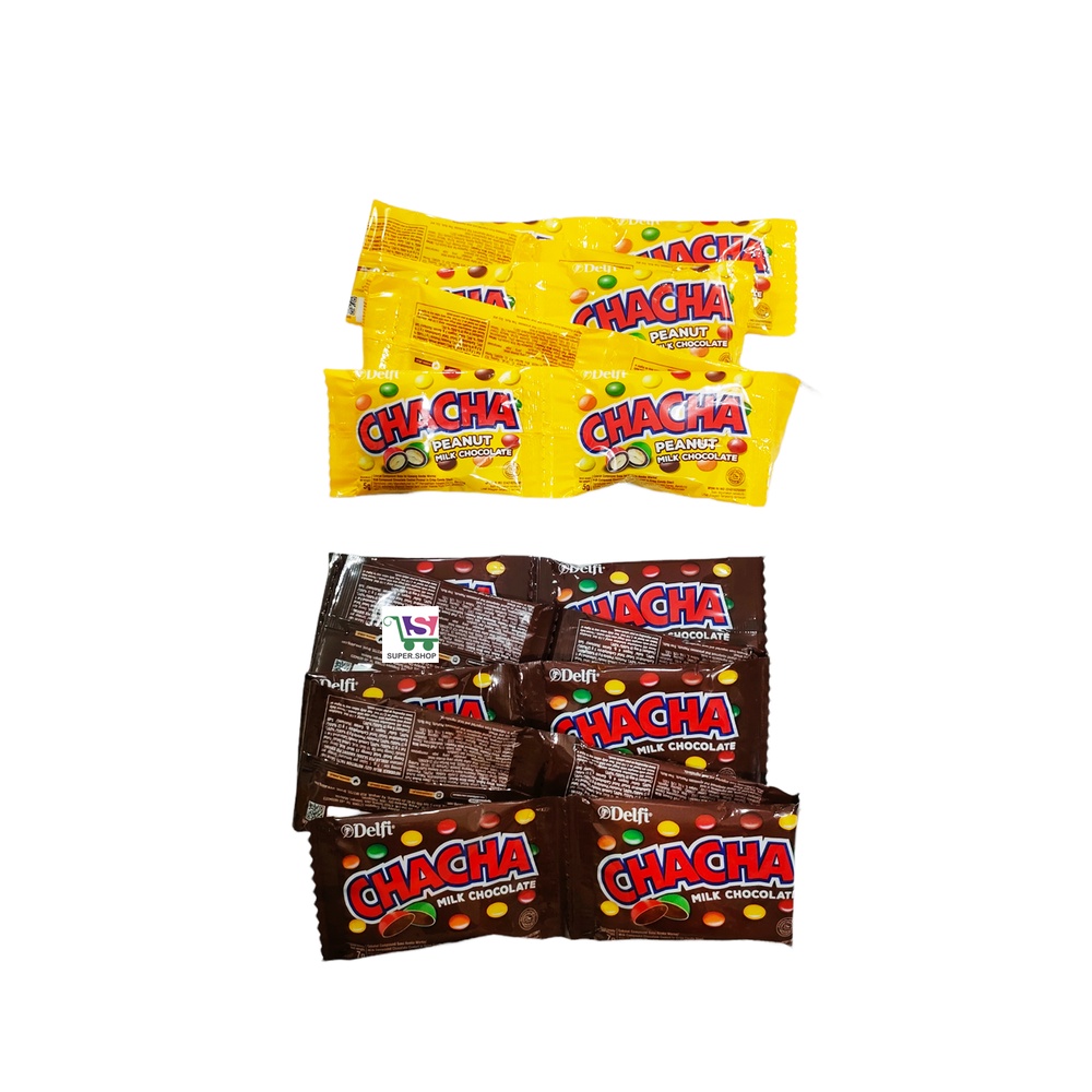 Jual Delfi Cokelat Cha Cha Milk Chocolate / ChaCha Peanut RENCENG (isi ...