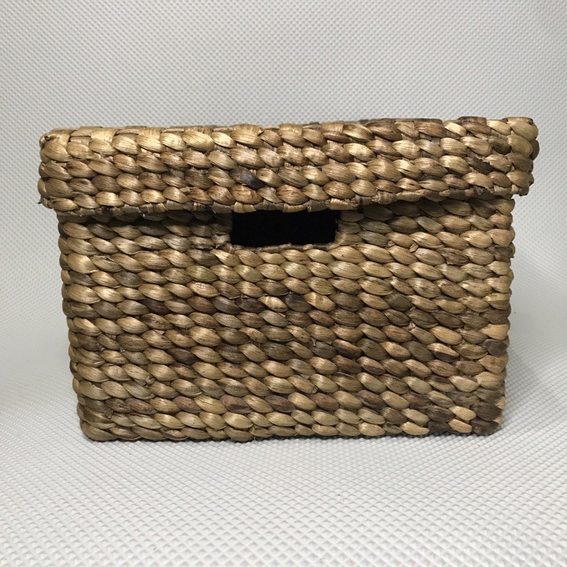 Jual Bengok Box with cover_Keranjang Enceng Gondok Handmade | Shopee ...