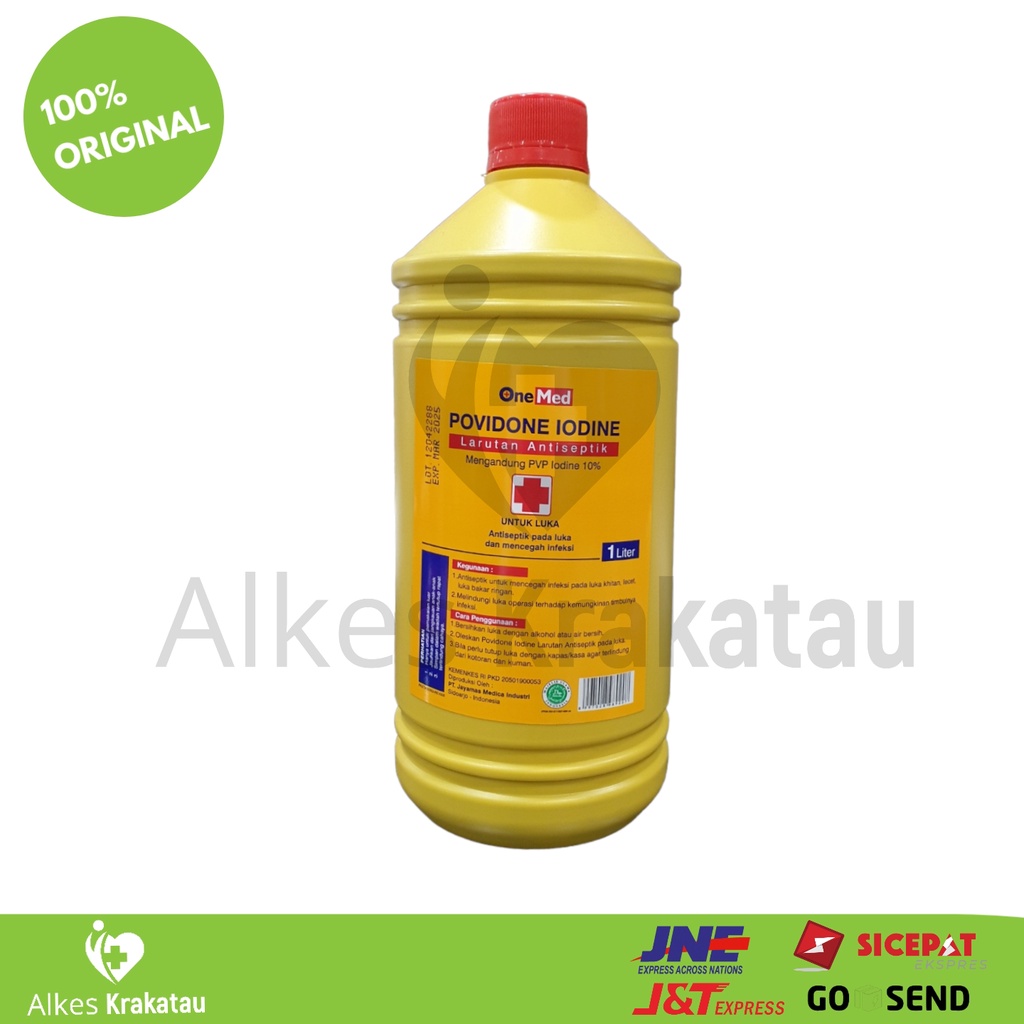 Jual Povidone Iodine 1L Onemed / Larutan Antiseptik 1 Liter One med ...