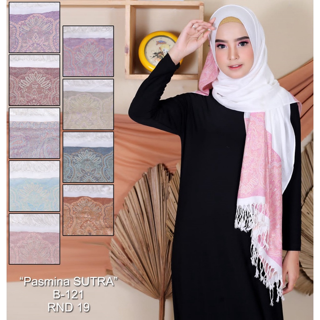 Jual Hijab Wanita Pashmina Motif RND19 B Berkualitas Impor dan Termurah | Shopee Indonesia