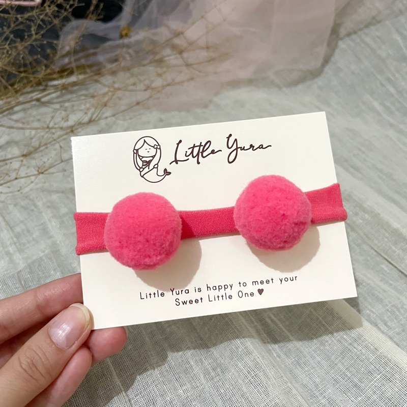 Jual LITTLE YURA - Mini Pom Pom Headband / Bandana Bayi / Newborn ...