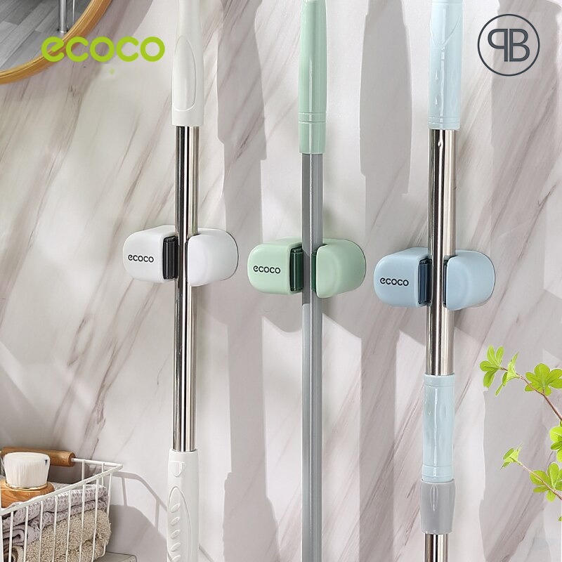 Jual Papabear ECOCO Simple Mop Holder - Holder Gantungan Dinding Penjepit Sapu Pel Payung Sikat ...
