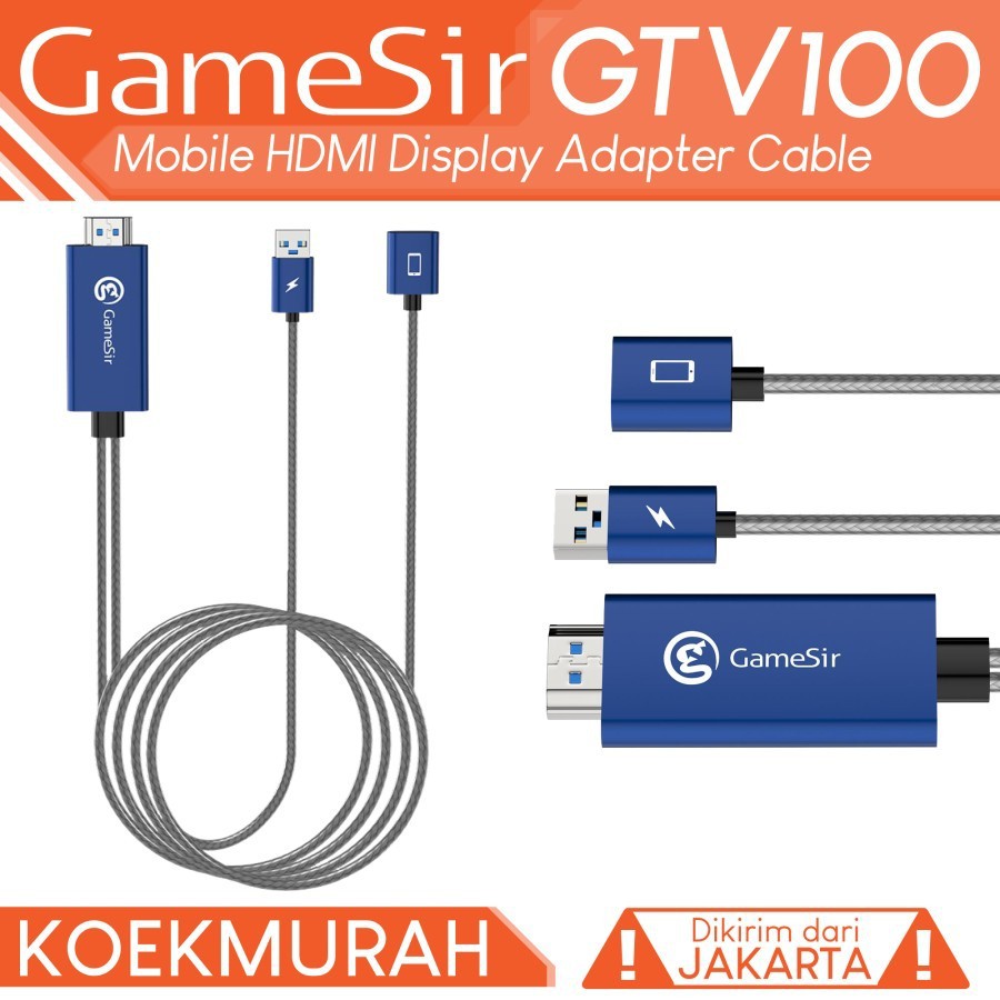 Jual GameSir GTV100 Mobile HDMI Display Adapter Cable | Shopee Indonesia