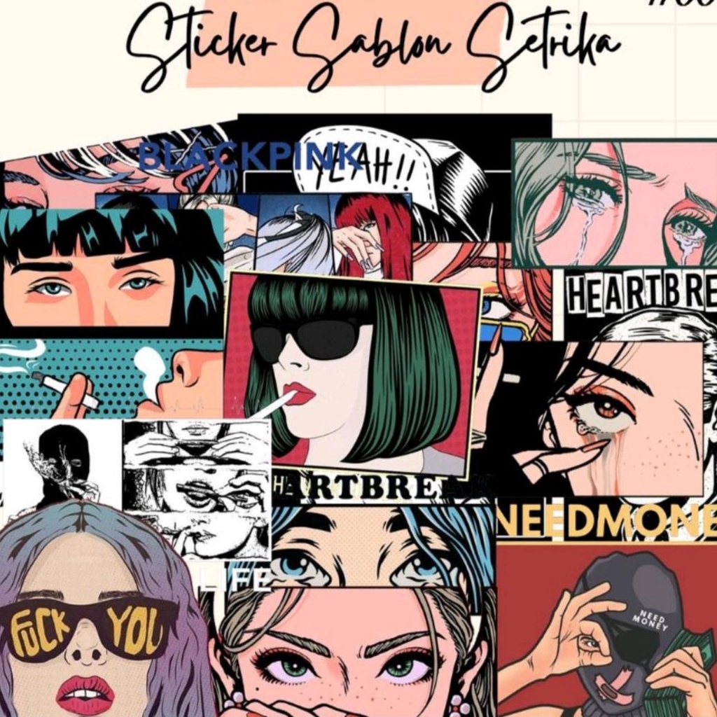 Jual Stiker Aesthetic 10k 3Pcs | Shopee Indonesia