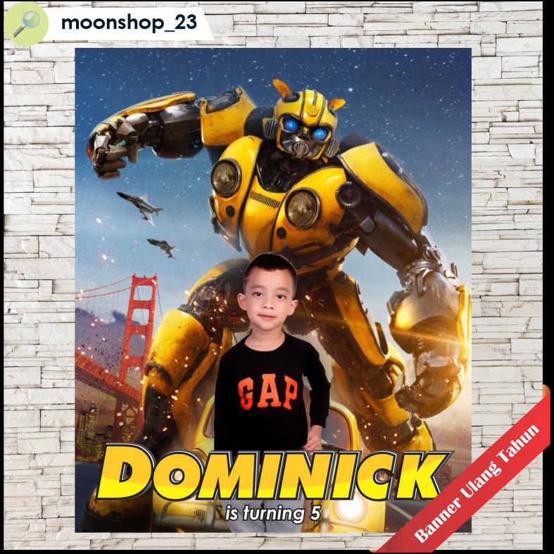 Jual Spanduk / Banner / Backdrop Ulang Tahun Custom Tema Transformer ...