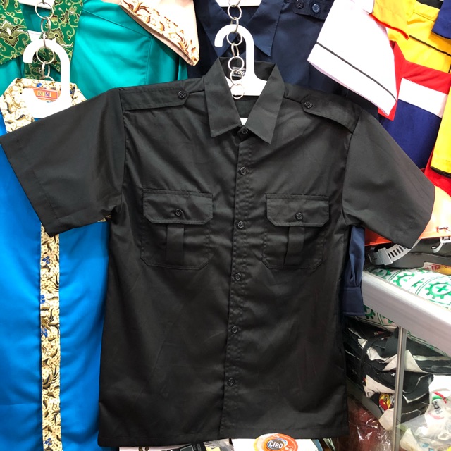 Jual Baju kerja pria hitam polos baju pdh pdl seragam kerja hitam polos ...