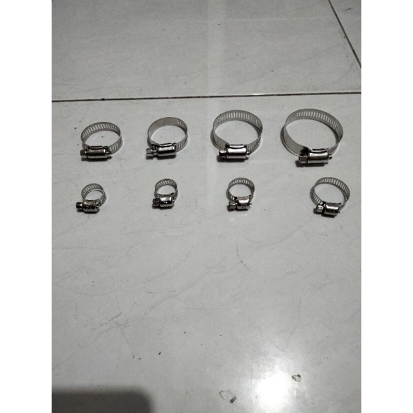 Jual KLEM/SELANG HOSE CLAMP 1/2, 5/8, 3/4, 1, 1 1/4, 1 1/2, 1 3/4, 2 ...