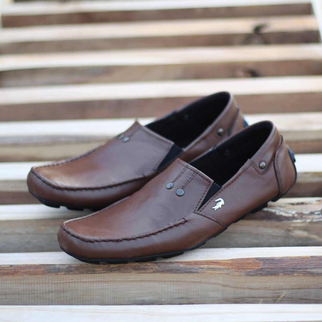 Jual Sepatu Moccasin Slip On Pria Gaya Kulit Asli Murah Ringan Slop ...