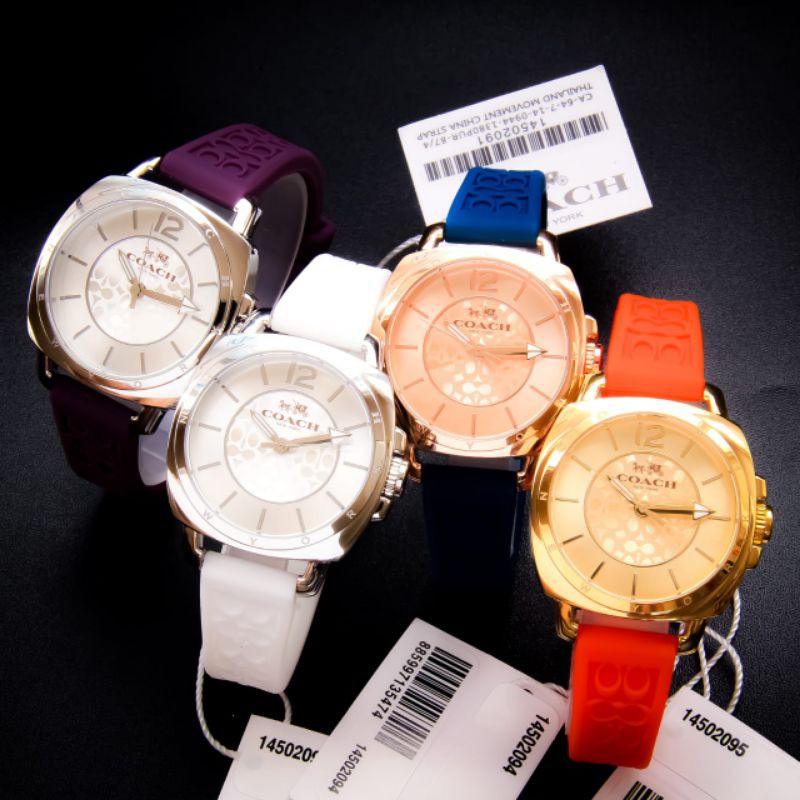 Jual Jam Tangan Wanita Merk Coach Original Rabber Stainless Baterai ...