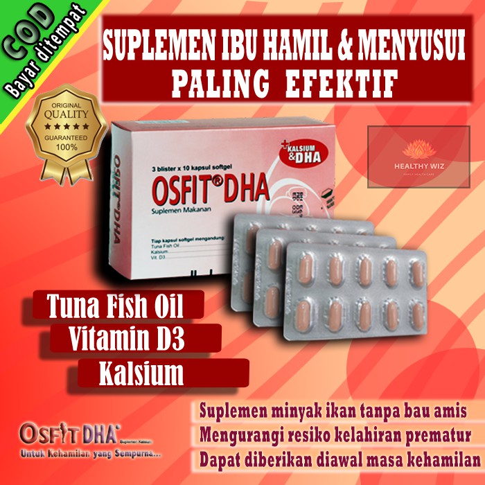 Jual Suplemen Makanan Osfit DHA Kalsium Omega Wanita Hamil Ibu Menyusui ...