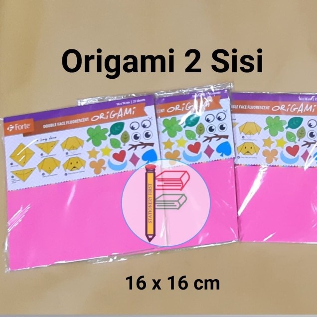 Jual Origami Kertas Lipat Forte 2 Sisi Double Side 16 x 16 cm | Shopee ...