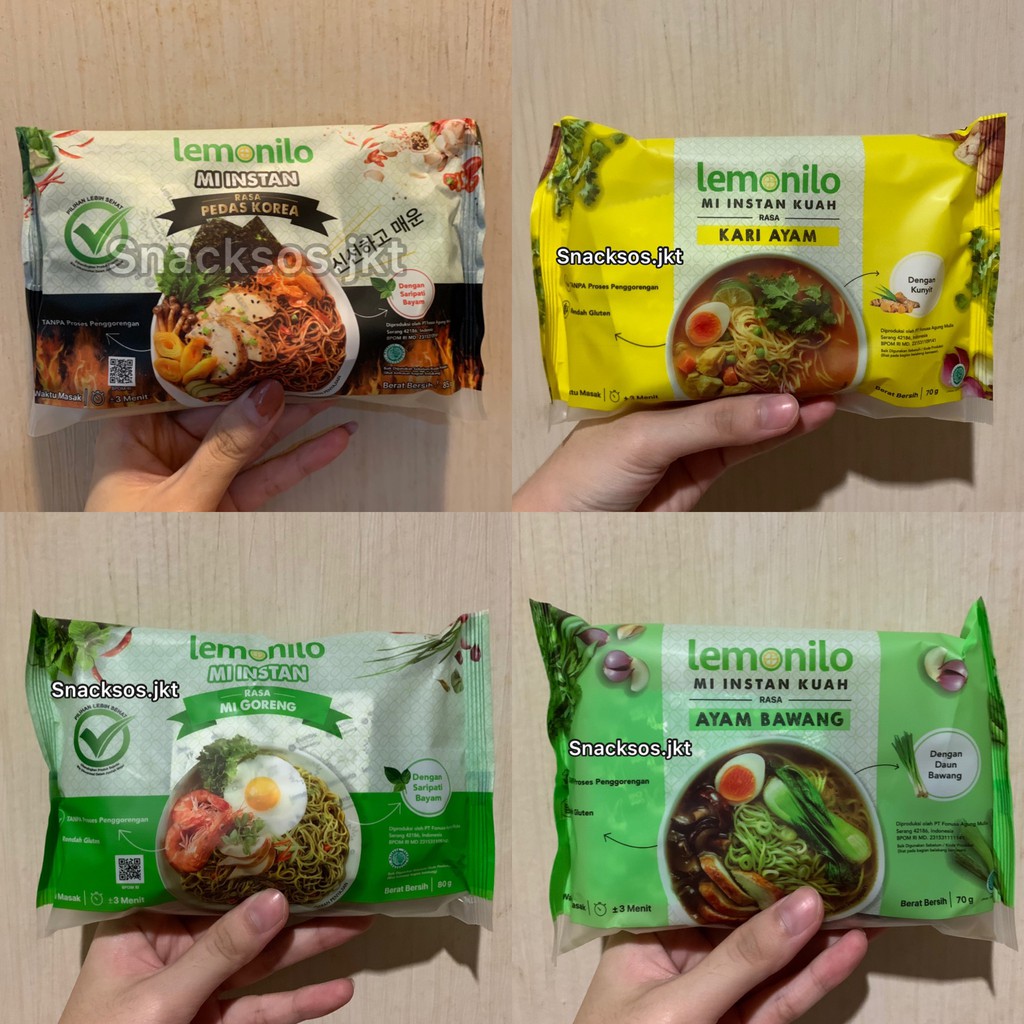 Jual LEMONILO MIE SEHAT INSTAN Kuah Ayam Bawang / Kari Ayam / Mi Goreng ...