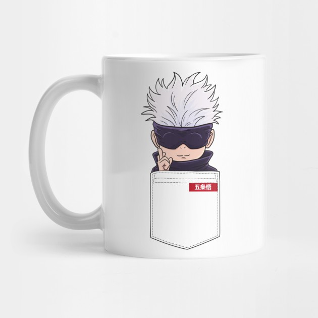 Jual Mug Anime Satoru Gojo Blindfolded Chibi Pocket Jujutsu Kaisen ...