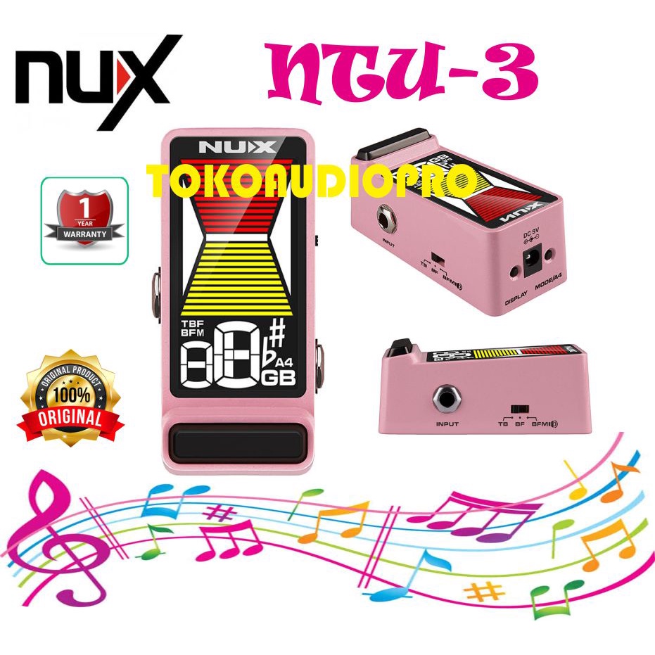 Jual Tuner Nux NTU3 Flow in Tune Chromatic, Guitar, Bass Tuner NTU-3 ...
