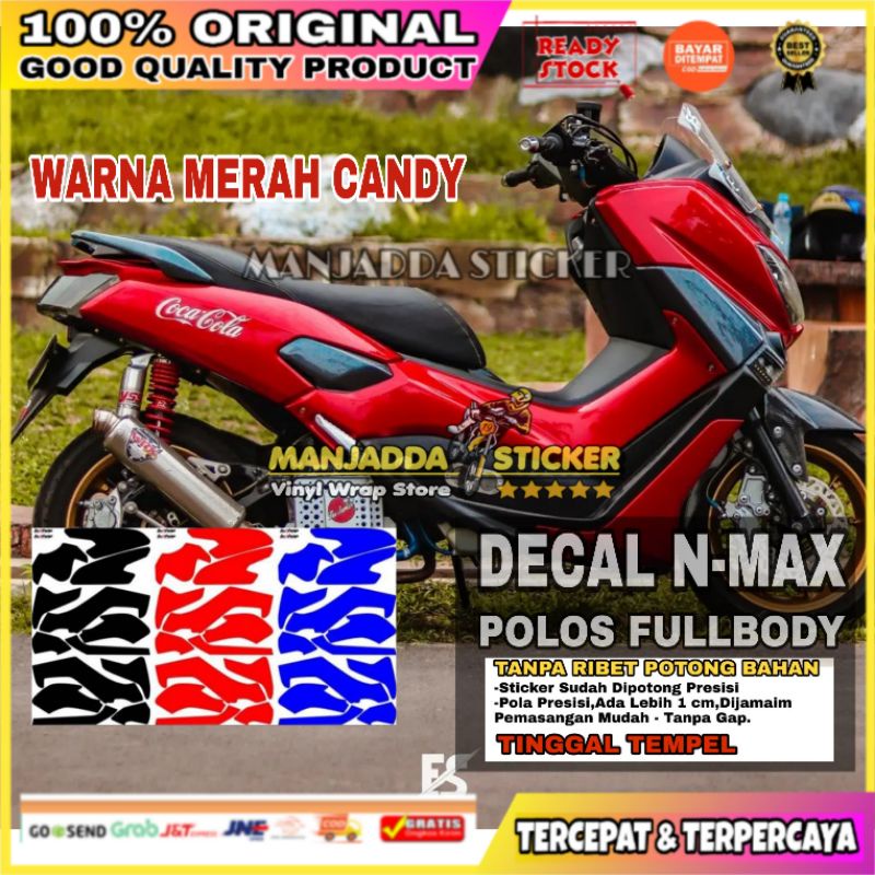 Jual DECAL POLOS NMAX FULLBODY WARNA MERAH CANDY | Shopee Indonesia