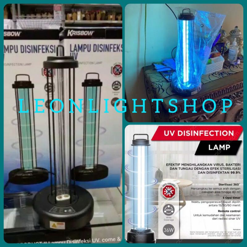 Jual KRISBOW LAMPU UV STANDING REMOTE DISINFEKTAN STERILIZER 36W/ACE DISINFEKTAN STERILIZER ...