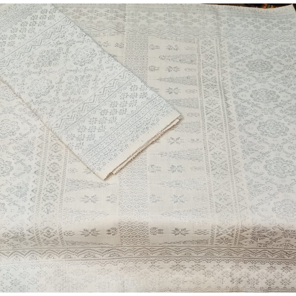 Jual Songket Palembang Asli Tenun Tangan | Lepus Putih Kombinasi ...
