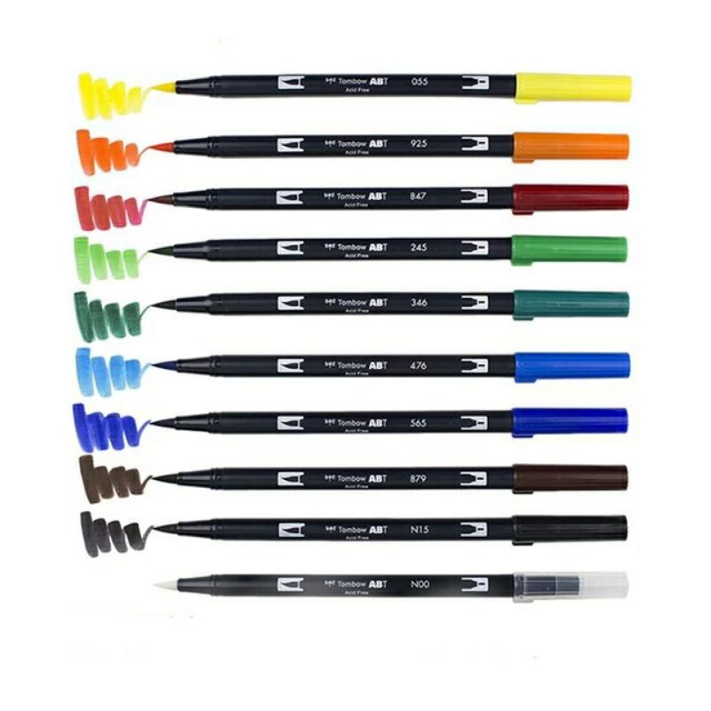 Jual Tombow ABT Dual Brush Pen Water Based Spidol Calligraphy Lettering ...