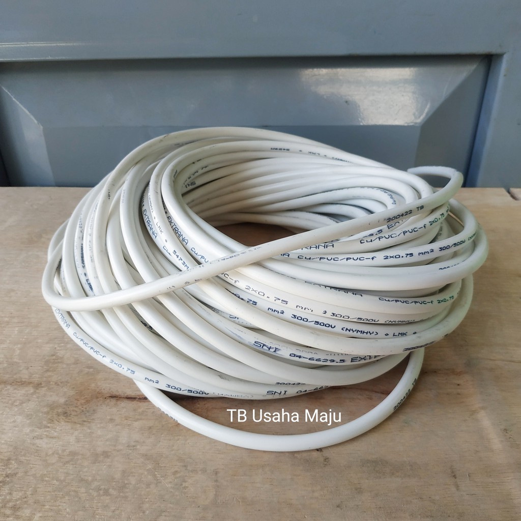 Jual Kabel Listrik Serabut NYM-HY 2x0,75mm per meter Extrana ( bisa tempah cok sambung ...