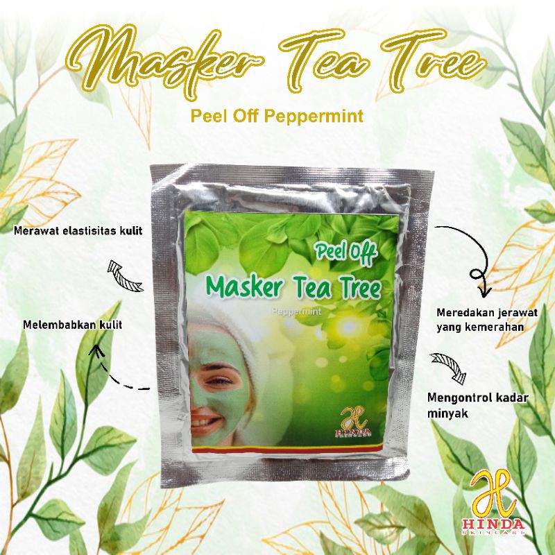 Jual MASKER TEA TREE PEPPERMINT HINDA SKINCARE | Shopee Indonesia