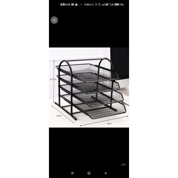 Jual Rak Dokumen Kertas Elevated Letter Tray 3Susun & 4Susun Besi ...