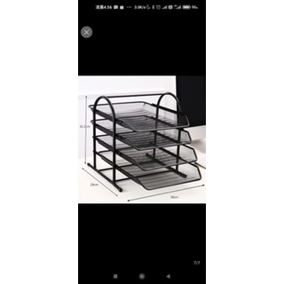 Jual Rak Dokumen Kertas Elevated Letter Tray 3Susun & 4Susun Besi ...
