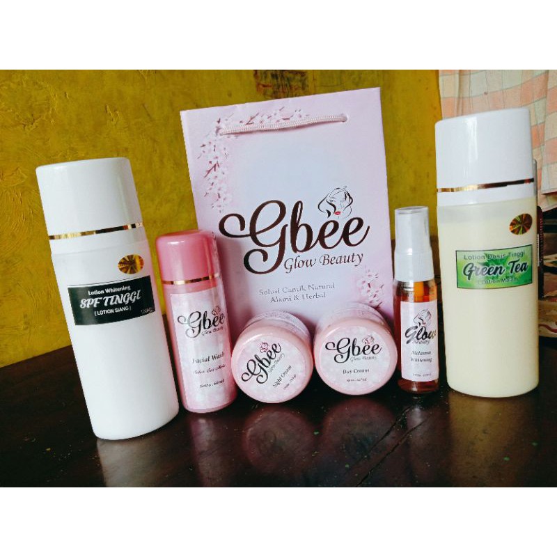 Jual paket whitening expres gbee glow beauty free handbody green tea ...