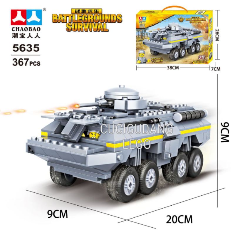 Jual Mainan Lego Mobil Tank Army Perang Battlegrounds Survival 3 in 1 ...
