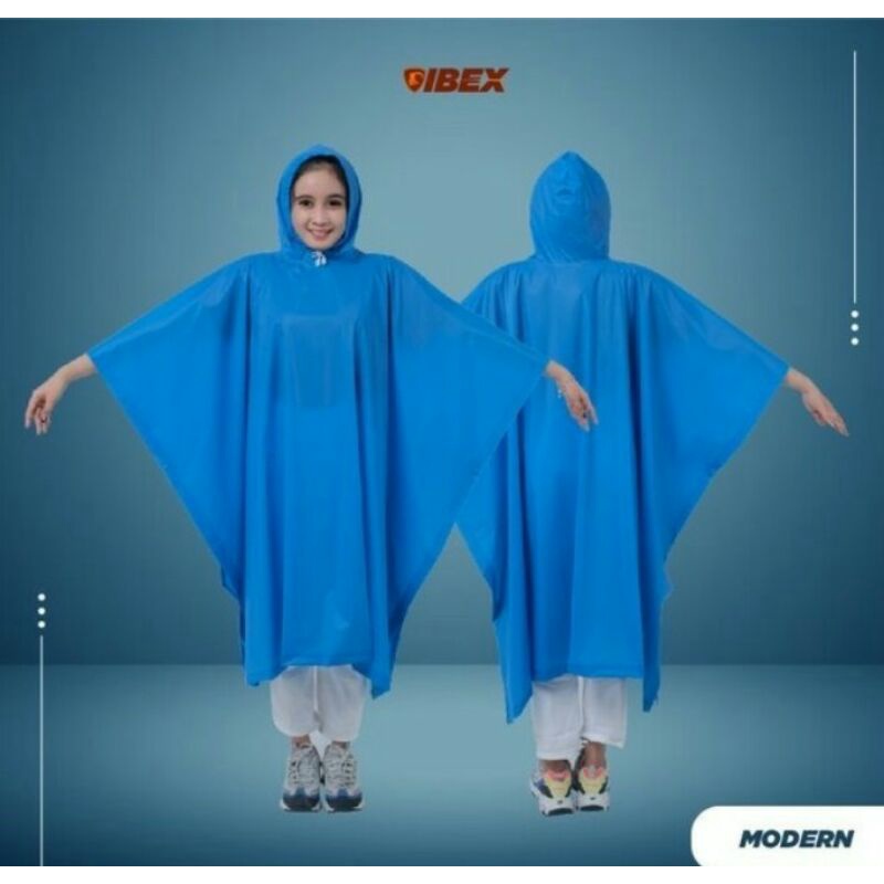 Jual Mantel hujan Jas hujan model ponco Ibex modern size besar | Shopee ...