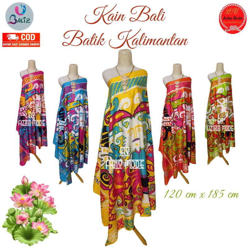 Jual Kain Bali Pantai - Kain Bali Motif Batik Unik Kalimantan Jumbo ...