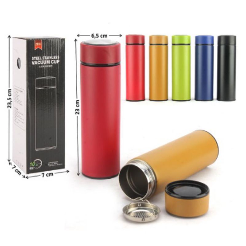 Jual TERMOS AIR BOTOL MINUM 500ML STAINLESS STEEL VACUUM CUP | Shopee ...