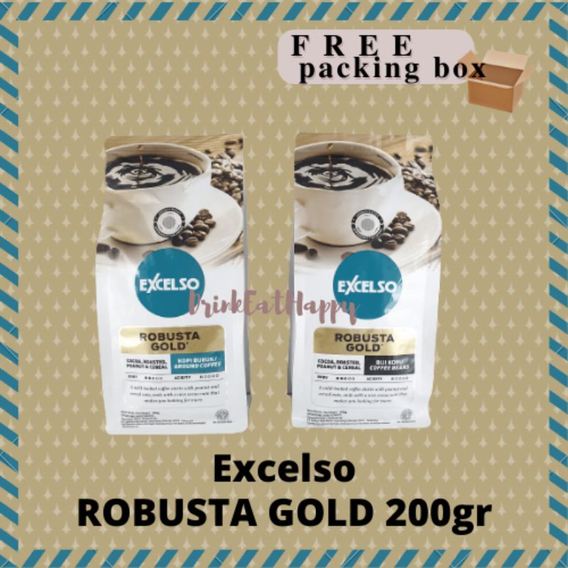 Jual EXCELSO ROBUSTA GOLD 200 gr Kopi Bubuk Biji Kopi 200 gram | Shopee ...