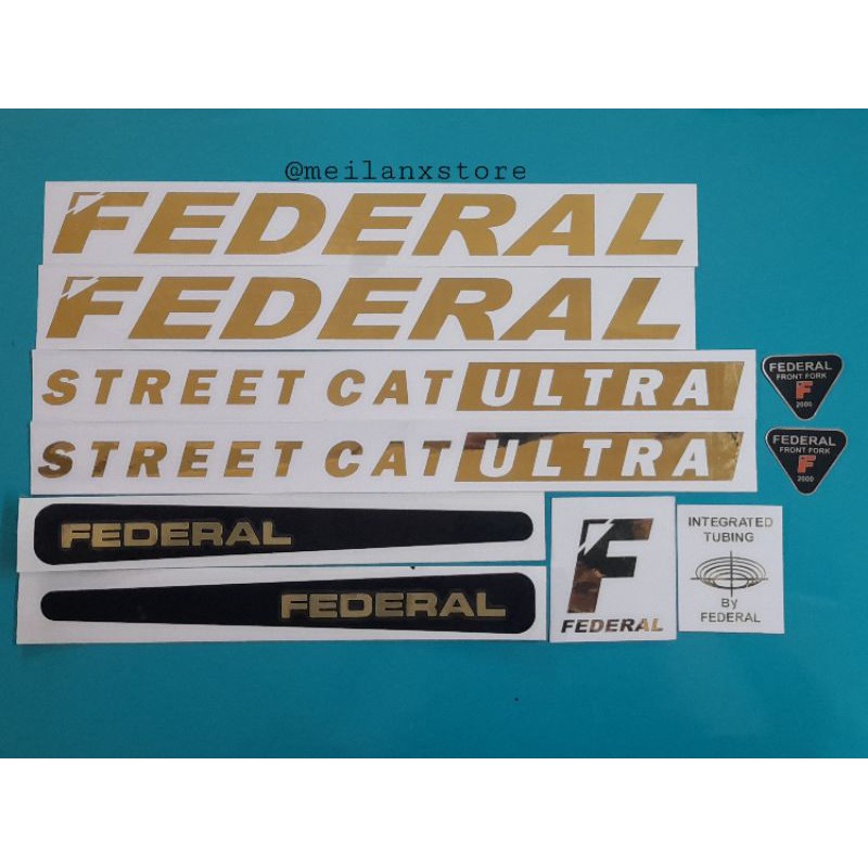 Jual Stiker Sepeda Federal Street cat Ultra Gold crome | Shopee Indonesia