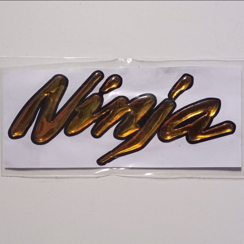 Jual sticker emblem timbul tulisan Ninja gold | Shopee Indonesia